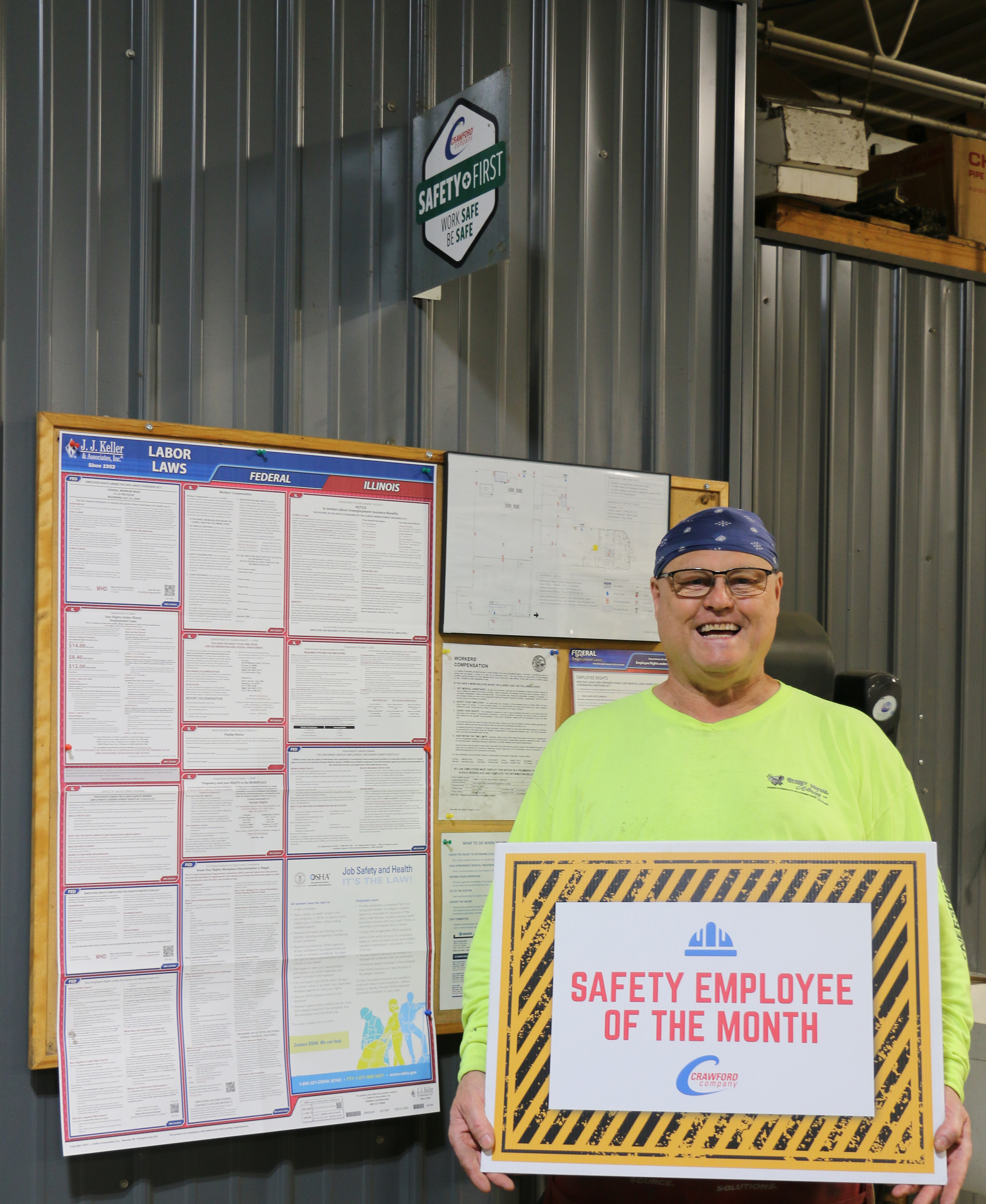 Crawford Company › Jamey Barrett Recognized as May Safety Award Recipient